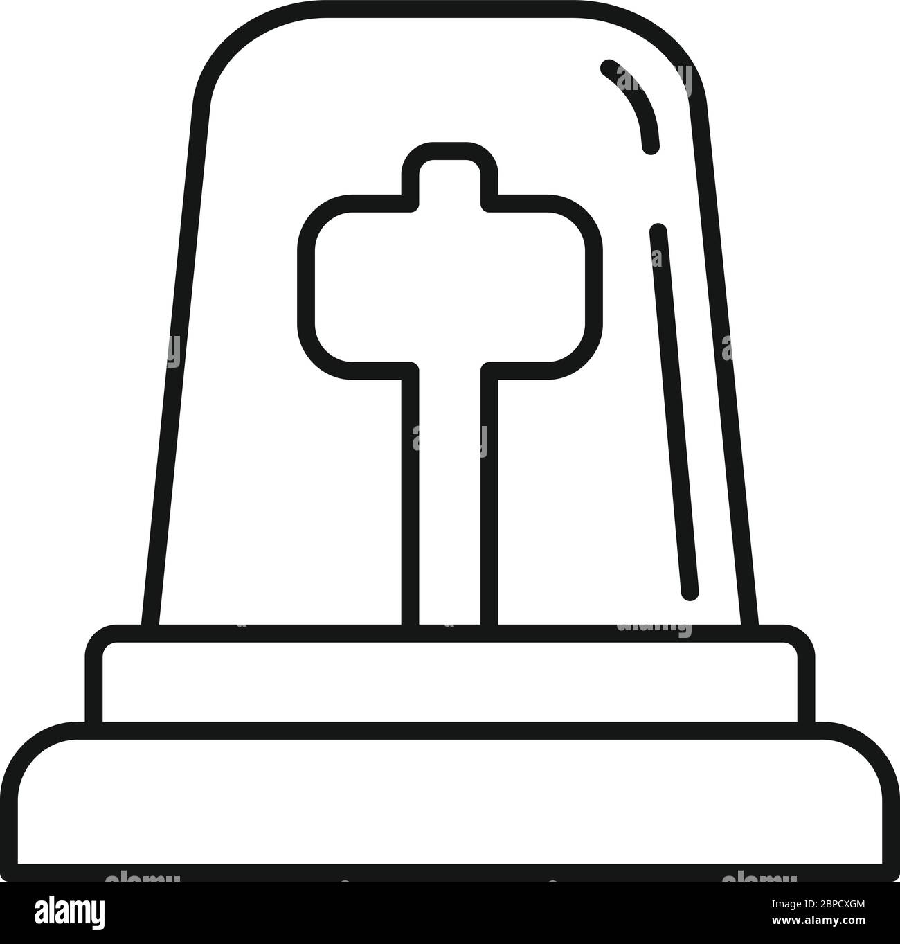 Police beacon icon. Outline police beacon vector icon for web design ...