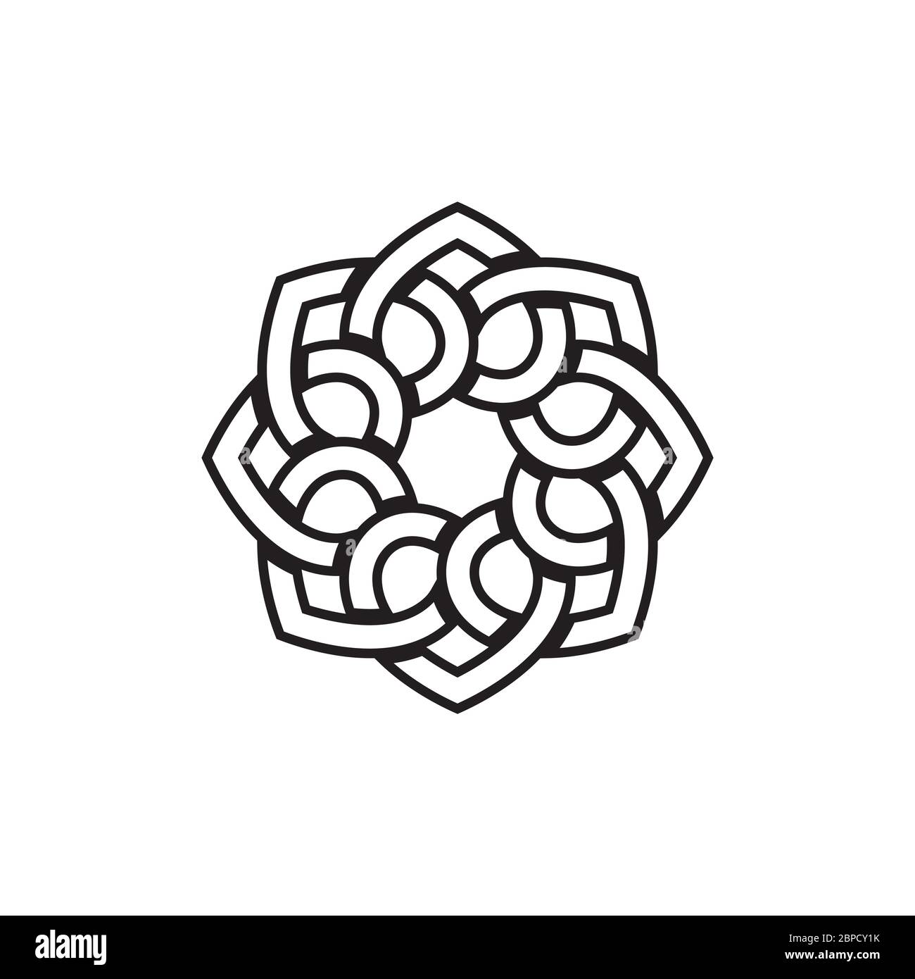 mandala interlock vector concept. creative icon. vector illustration ...