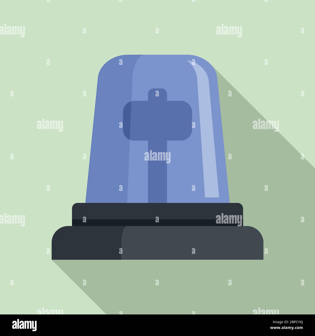 Police beacon icon. Flat illustration of police beacon vector icon for ...