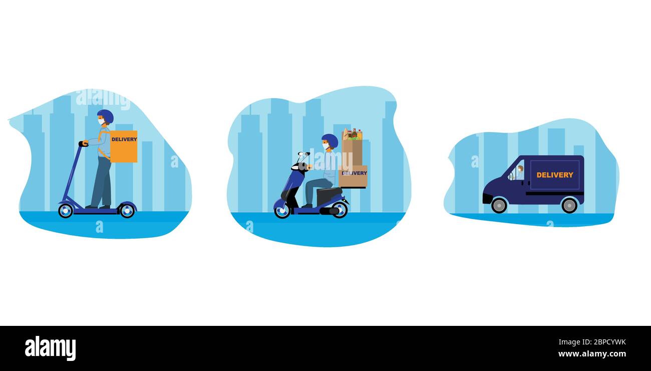 Concept of delivery service. Flat design Stock Vector Image & Art - Alamy