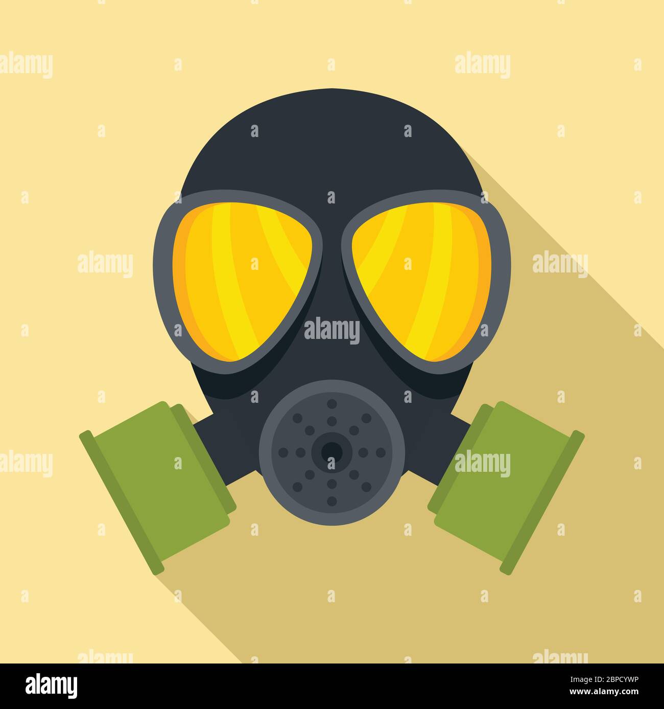Chemical mask icon. Flat illustration of chemical mask vector icon for ...