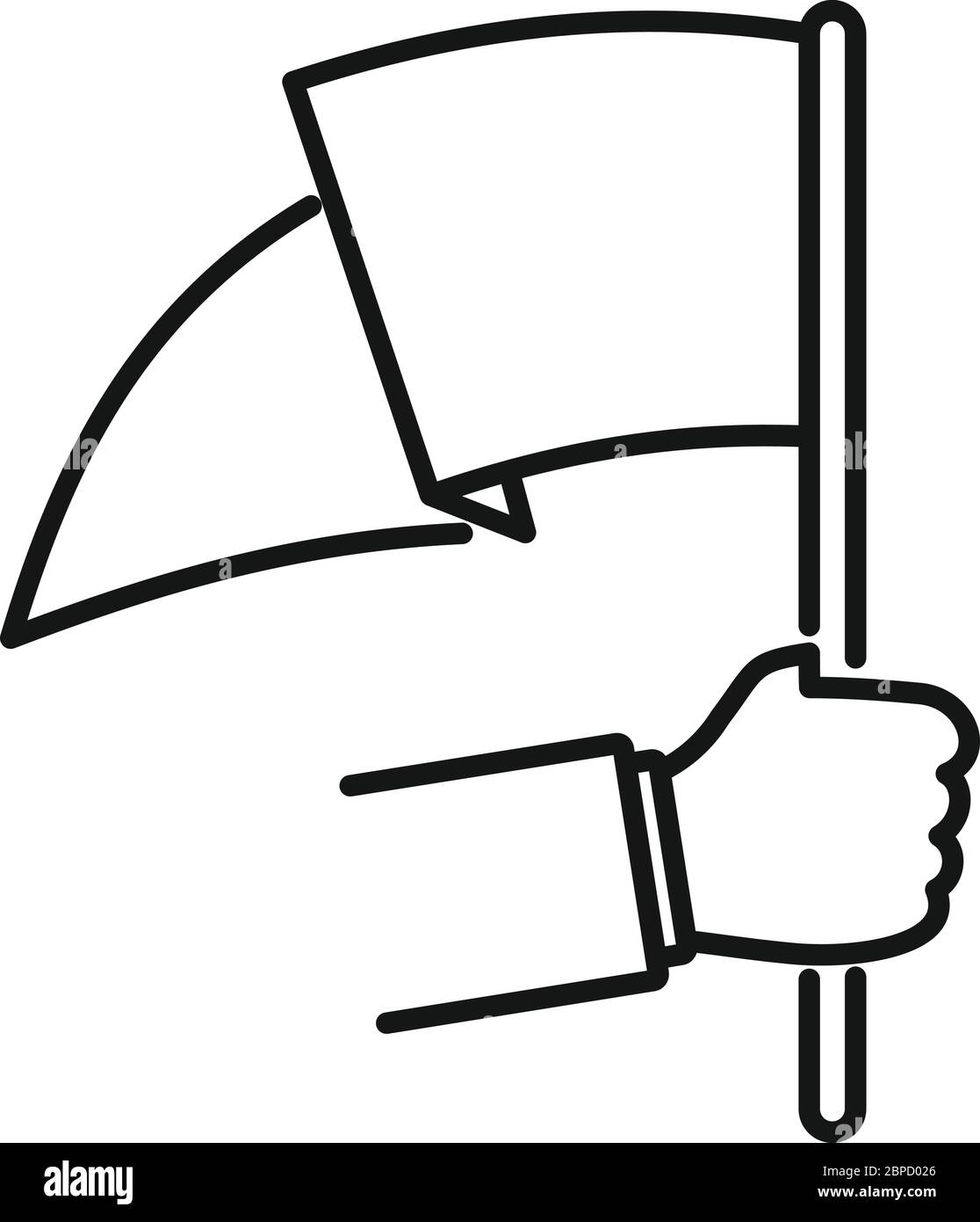 Flag protest icon. Outline flag protest vector icon for web design ...