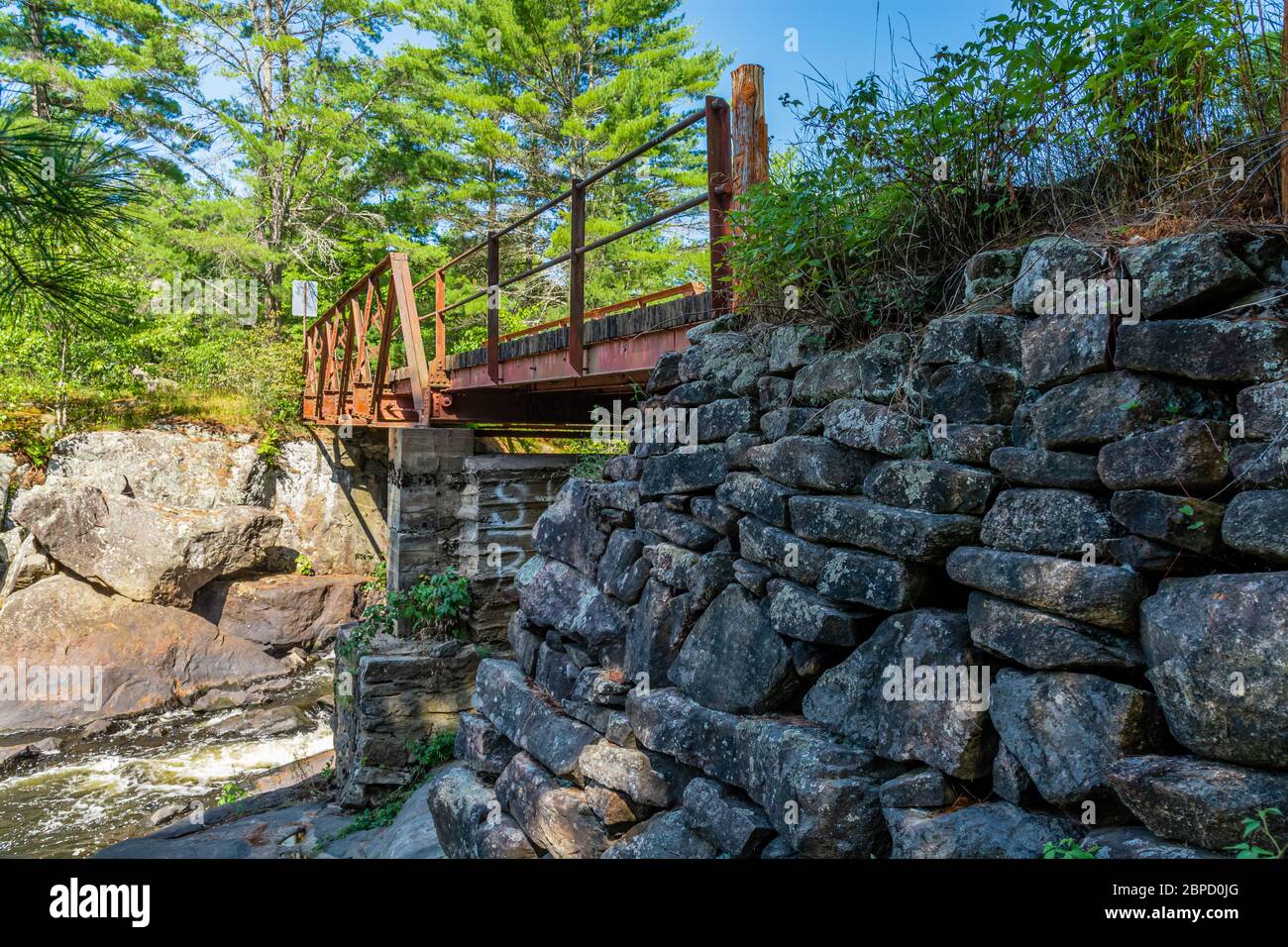 Victoria Falls Conservation Area showing main bridge, two tone textured ...