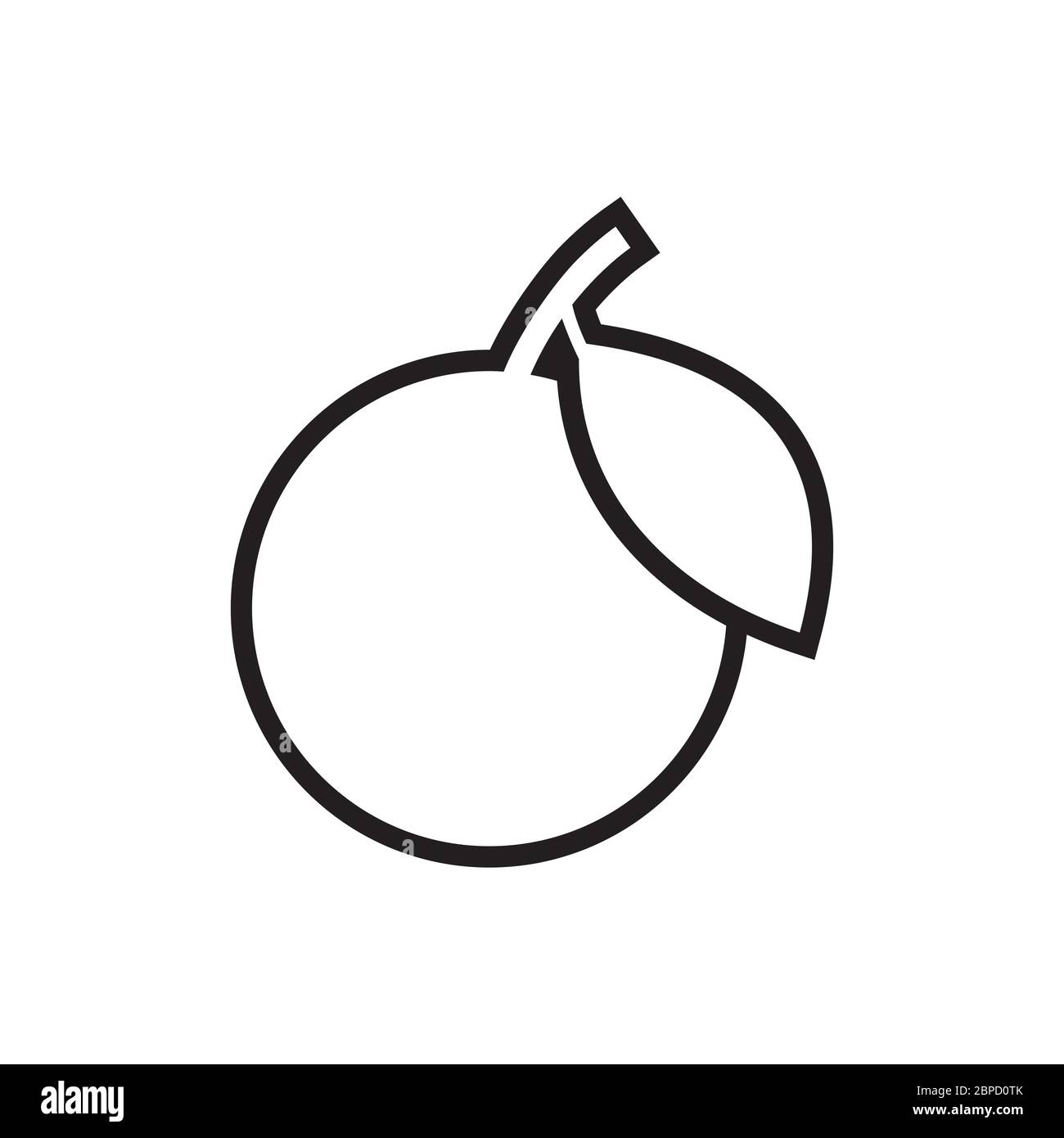 Orange Fruit Line Drawing