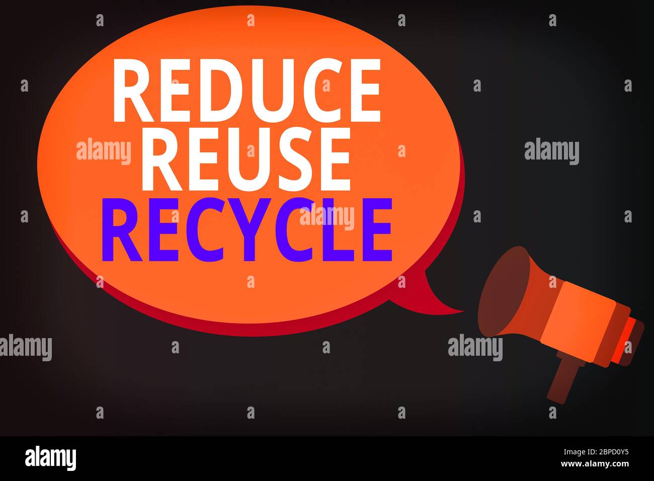 Conceptual hand writing showing Reduce Reuse Recycle. Concept meaning ...