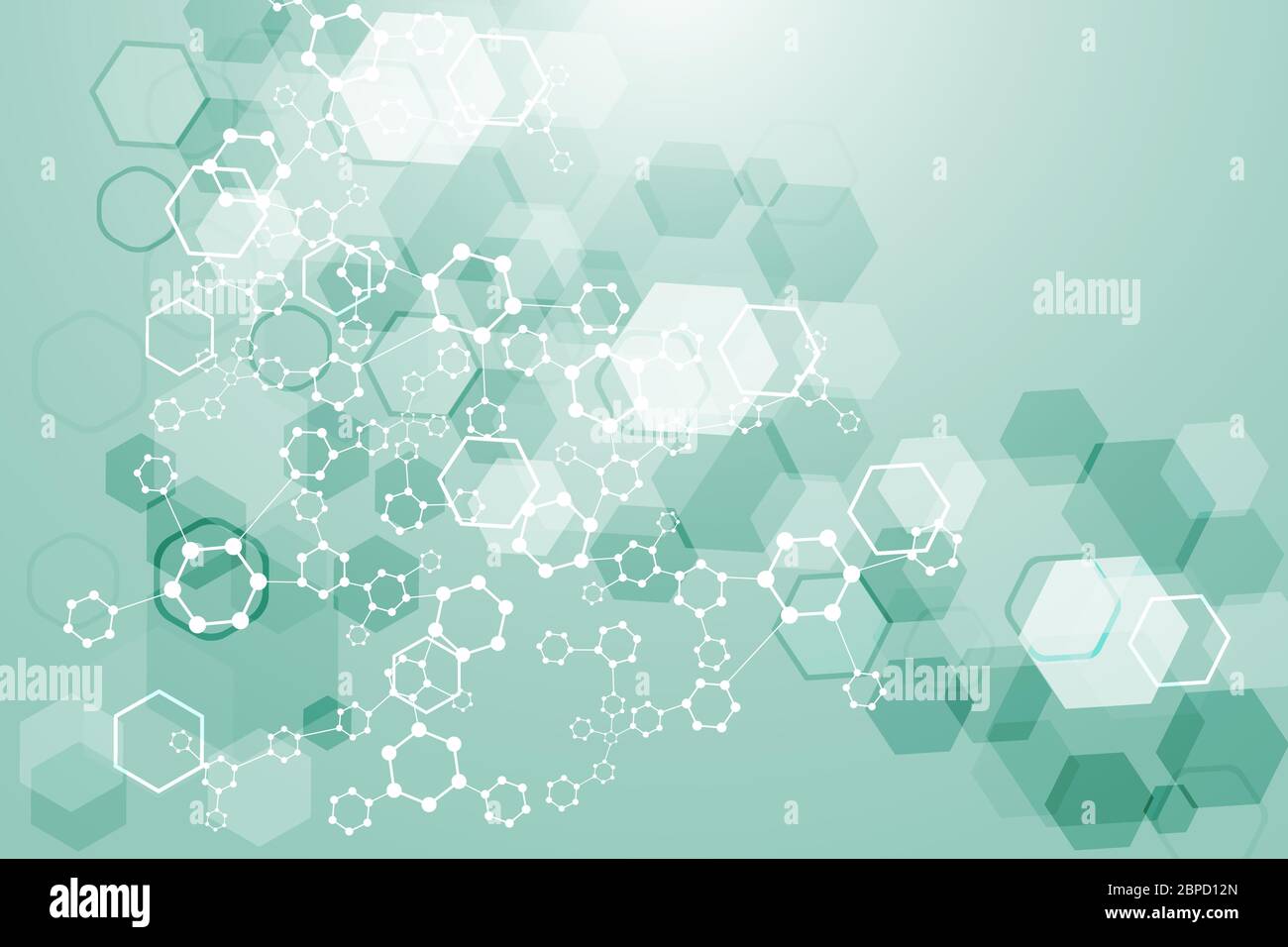 Modern futuristic background of the scientific hexagonal pattern. Virtual abstract background ...