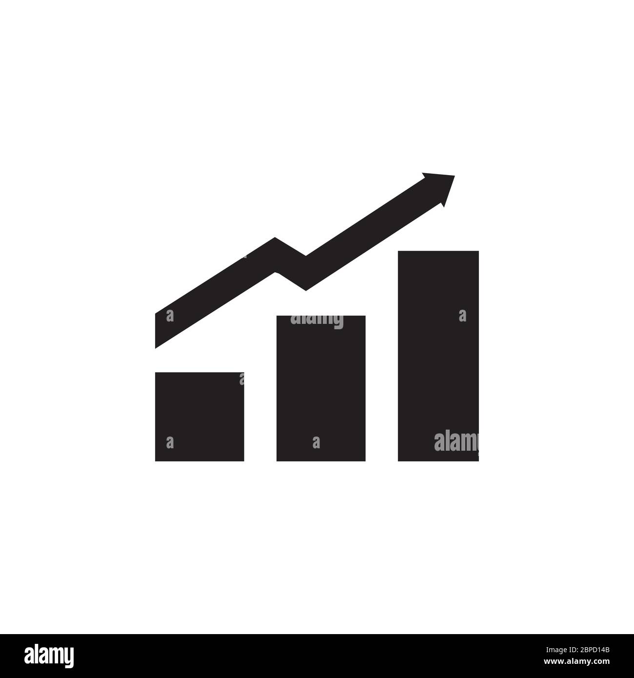 arrow up growth icon vector isolated on white background Stock Vector ...