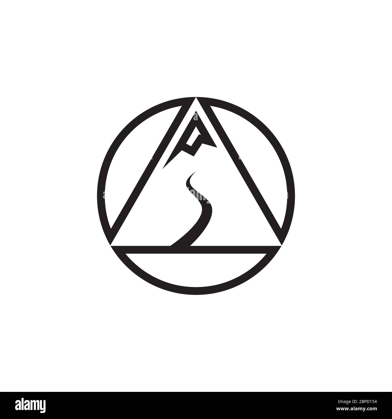 triangle mountain icon vector isolated on white background Stock Vector ...