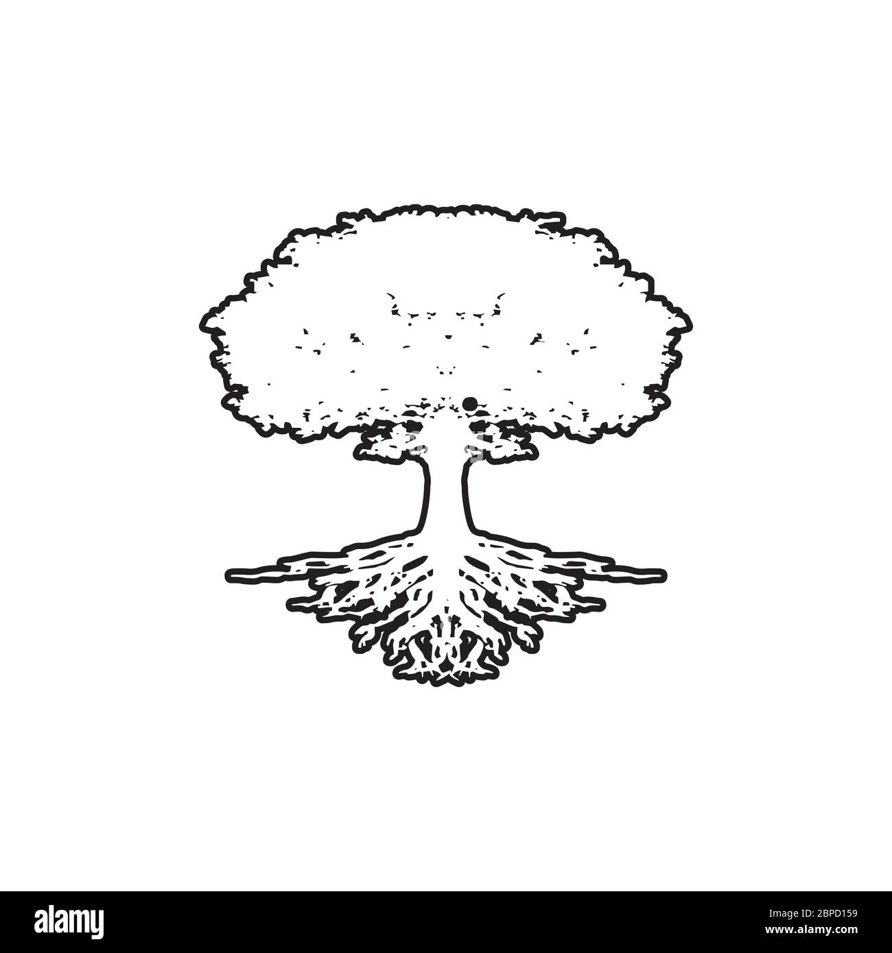 lines tree root icon vector isolated on white background Stock Vector ...