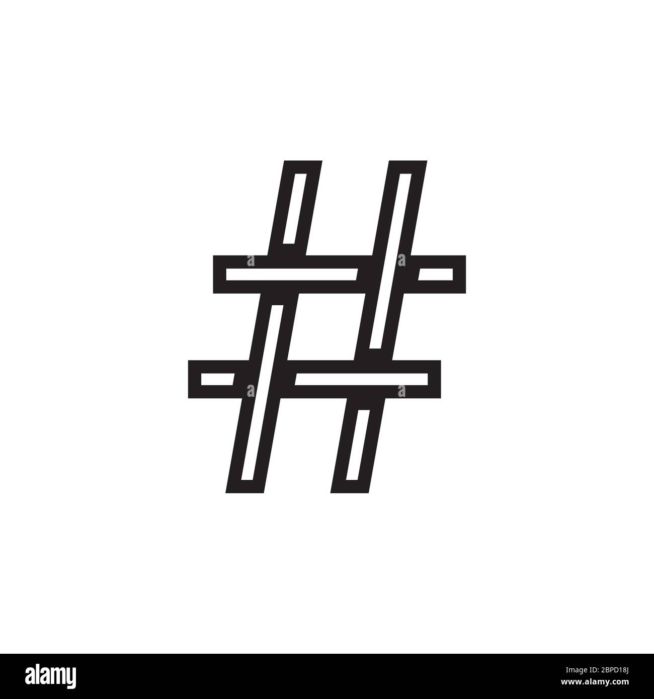 Hash fence Stock Vector Images - Alamy