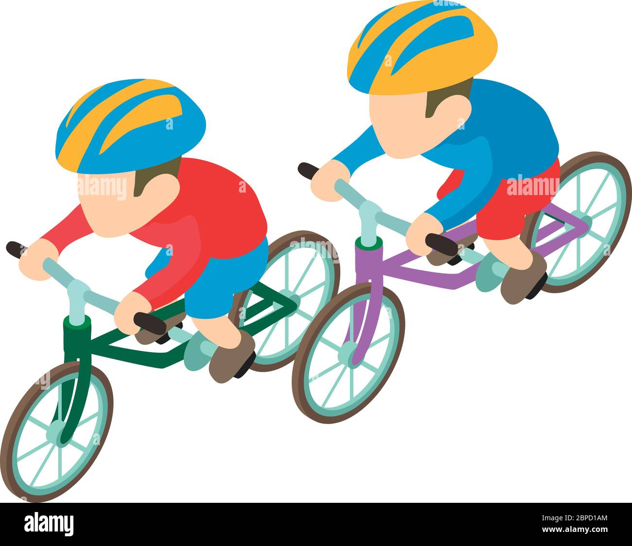 Two male cyclists Stock Vector Images - Alamy