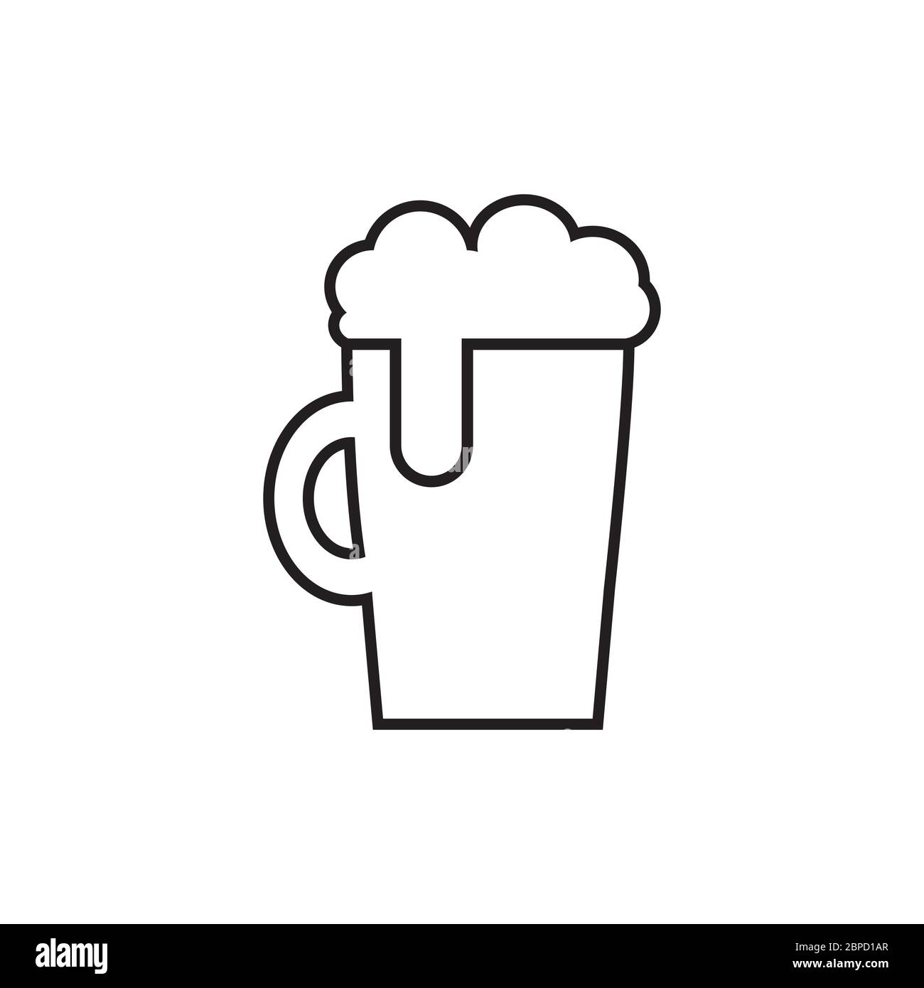 lines icon beer symbol vector isolated on white background Stock Vector ...