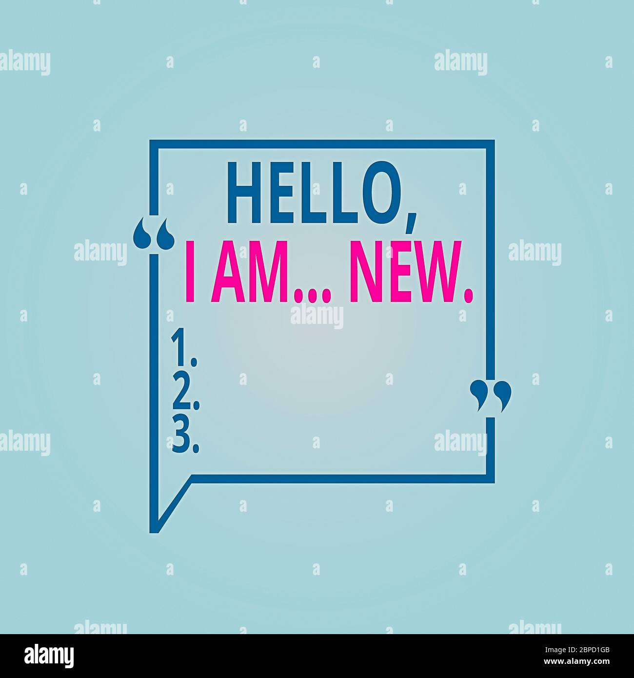 Writing note showing Hello I Am New. Business concept for used greeting ...