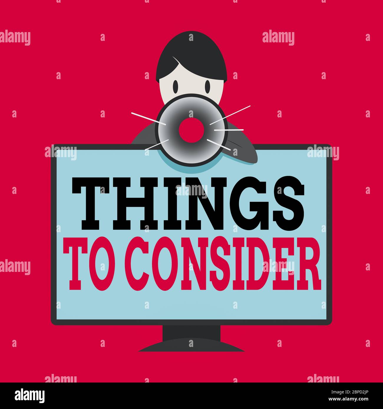 Writing note showing Things To Consider. Business concept for think ...