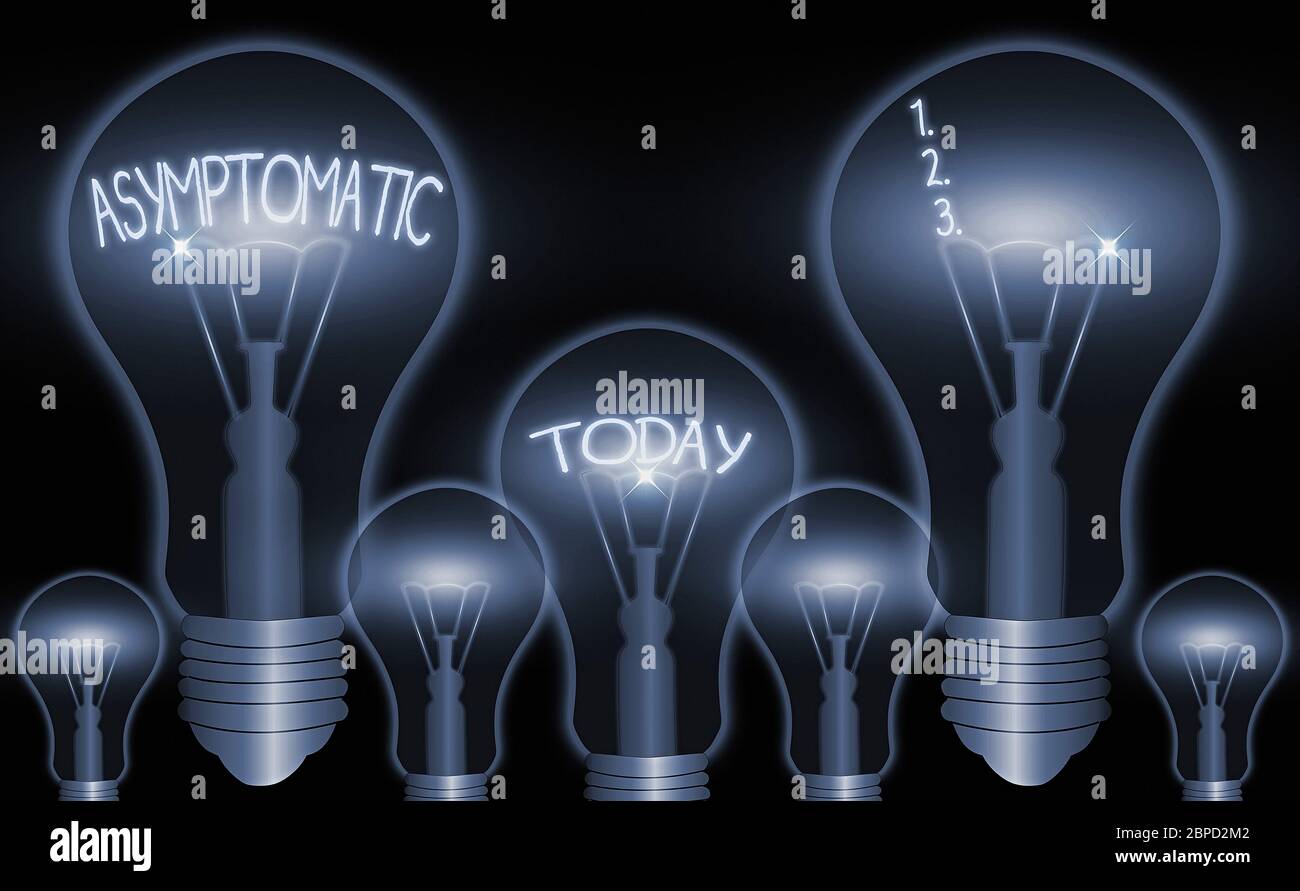 Handwriting text writing Asymptomatic. Conceptual photo a condition or ...