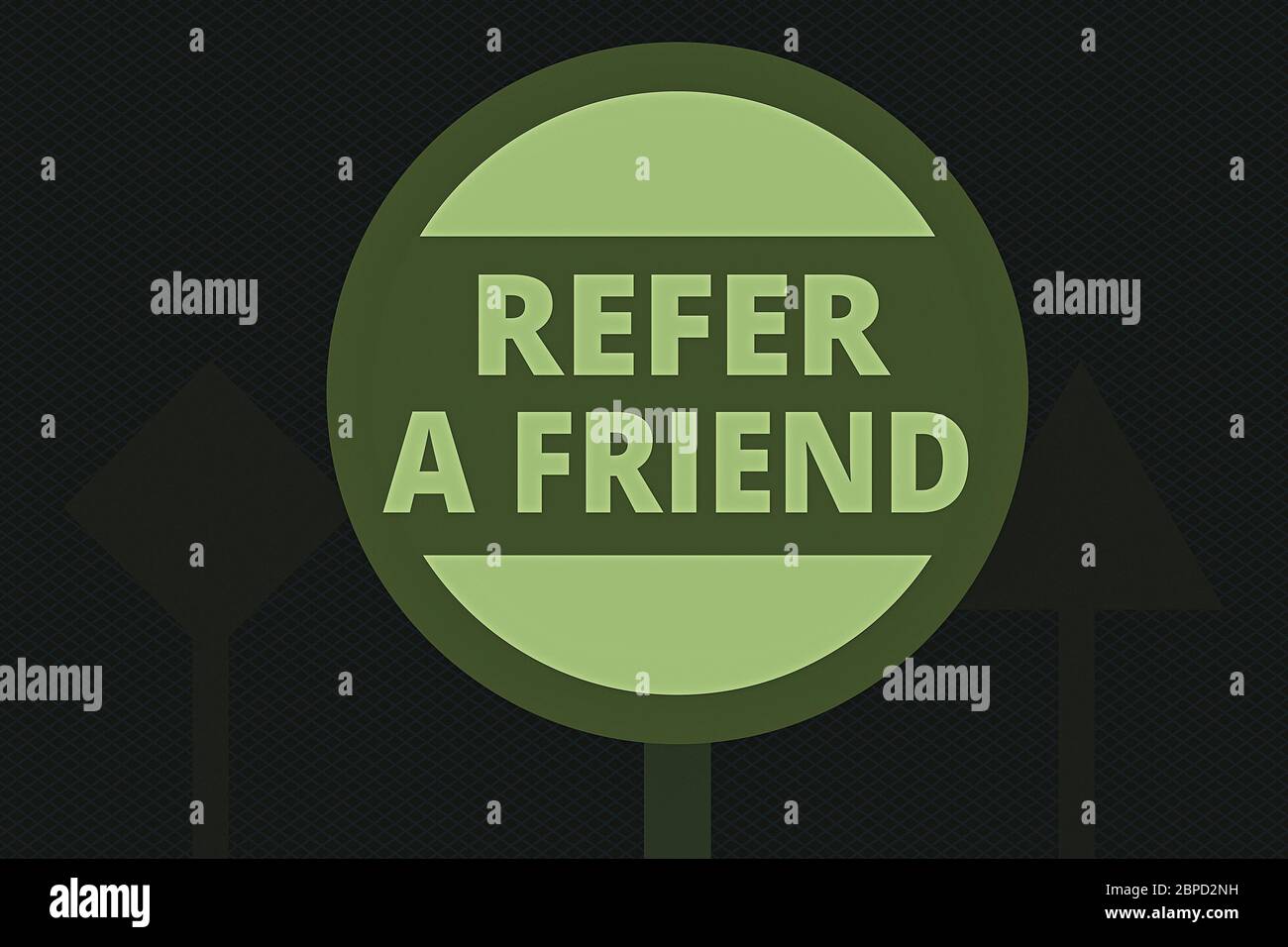 Writing note showing Refer A Friend. Business concept for direct ...