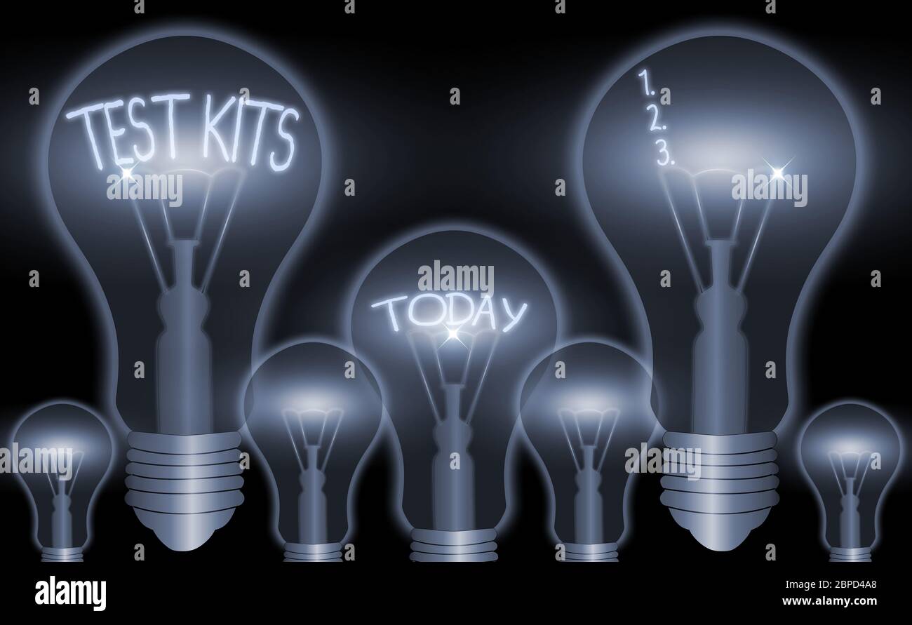 Handwriting text writing Test Kits. Conceptual photo tools used to ...