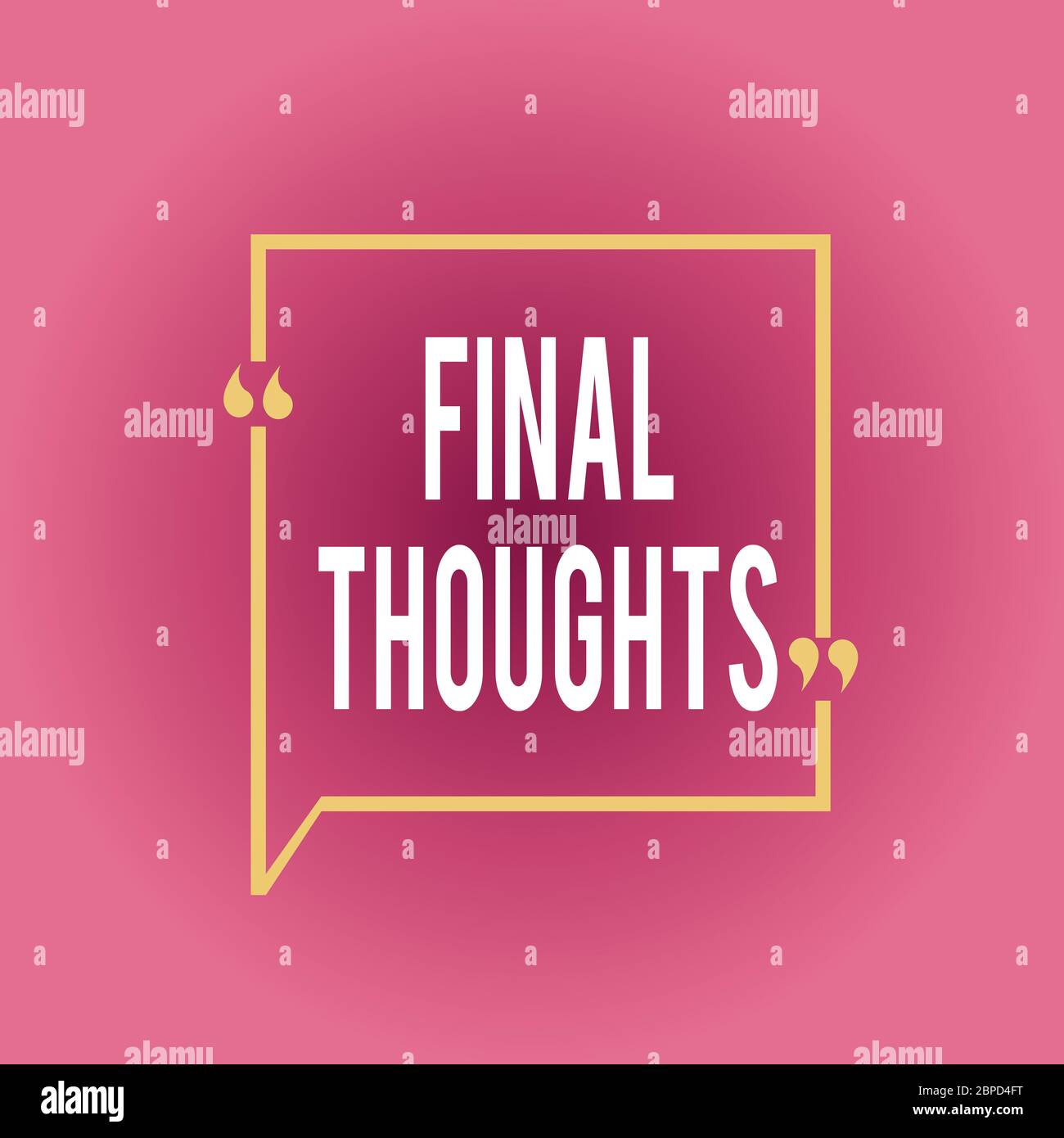 Writing note showing Final Thoughts. Business concept for the ...