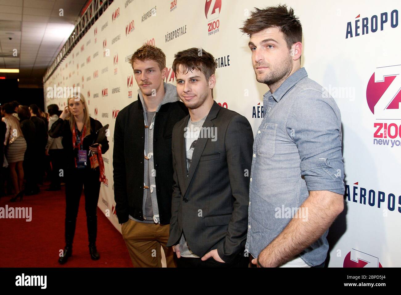 New York, NY, USA. 9 December, 2011. Mark Pontius, Mark Foster, Cubbie ...