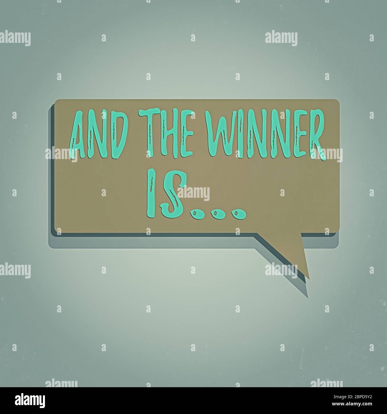 Handwriting text And The Winner Is. Conceptual photo announcing an ...