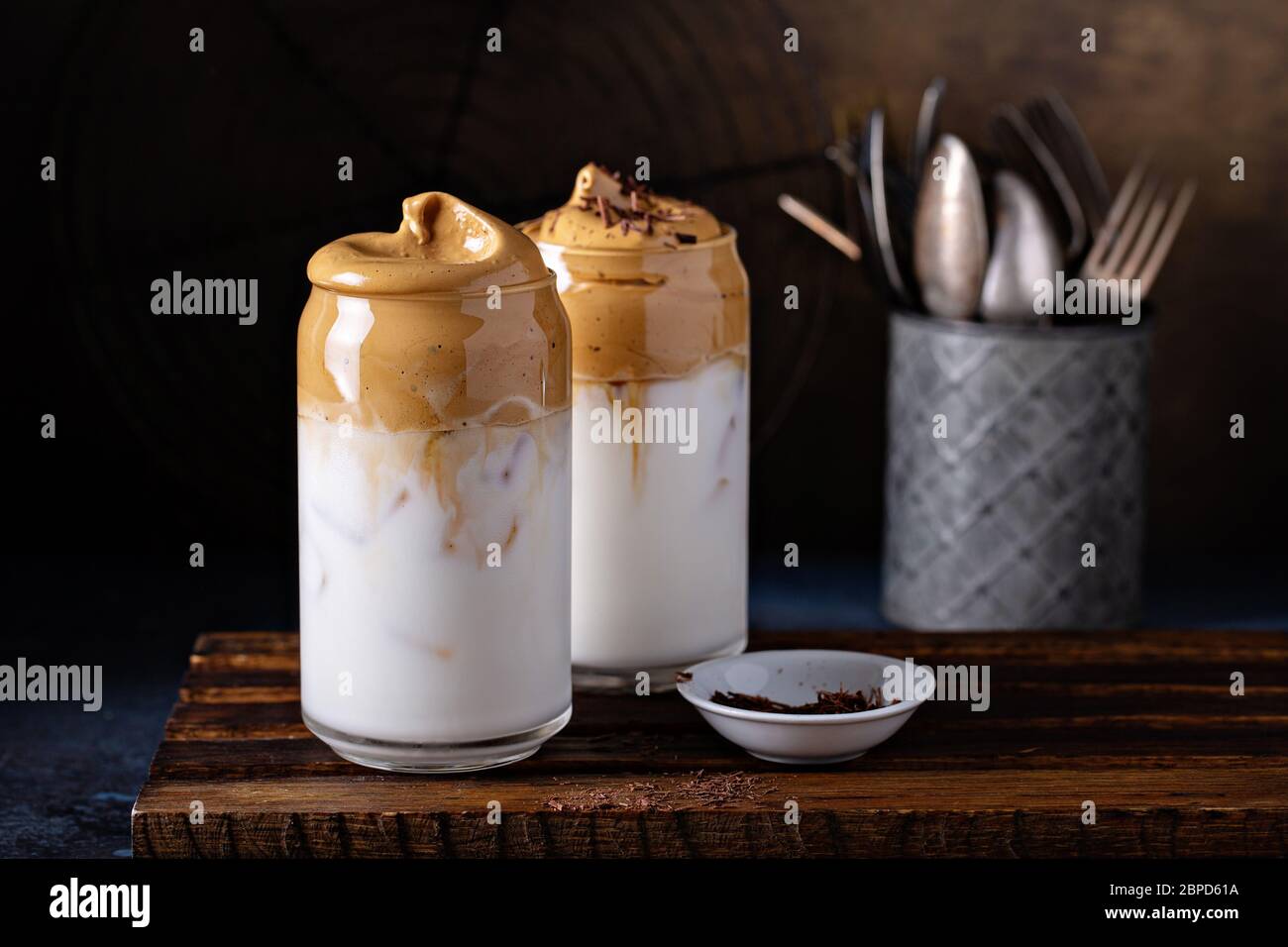Dalgona coffee or whipped instant coffee Stock Photo - Alamy