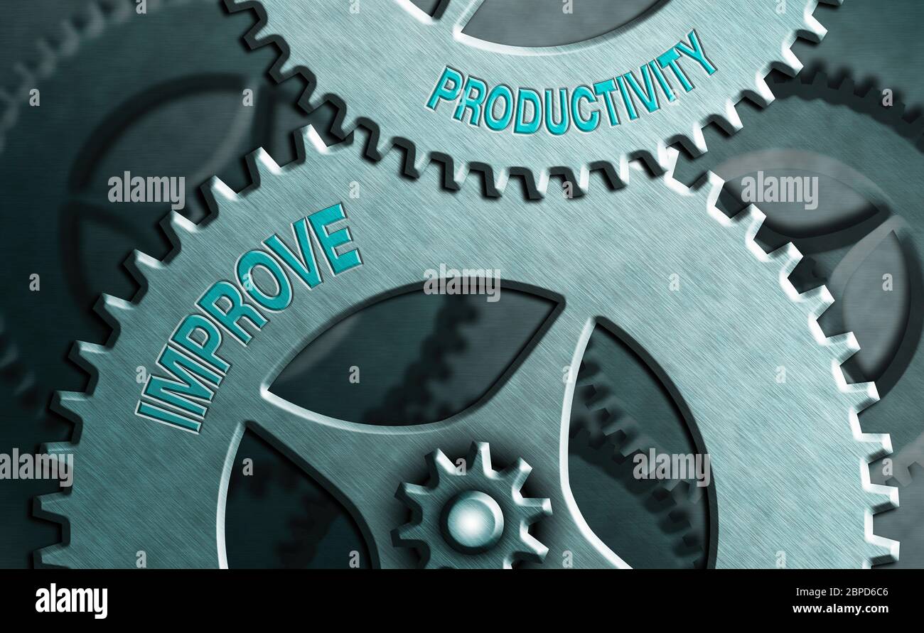 Text sign showing Improve Productivity. Business photo text to increase ...