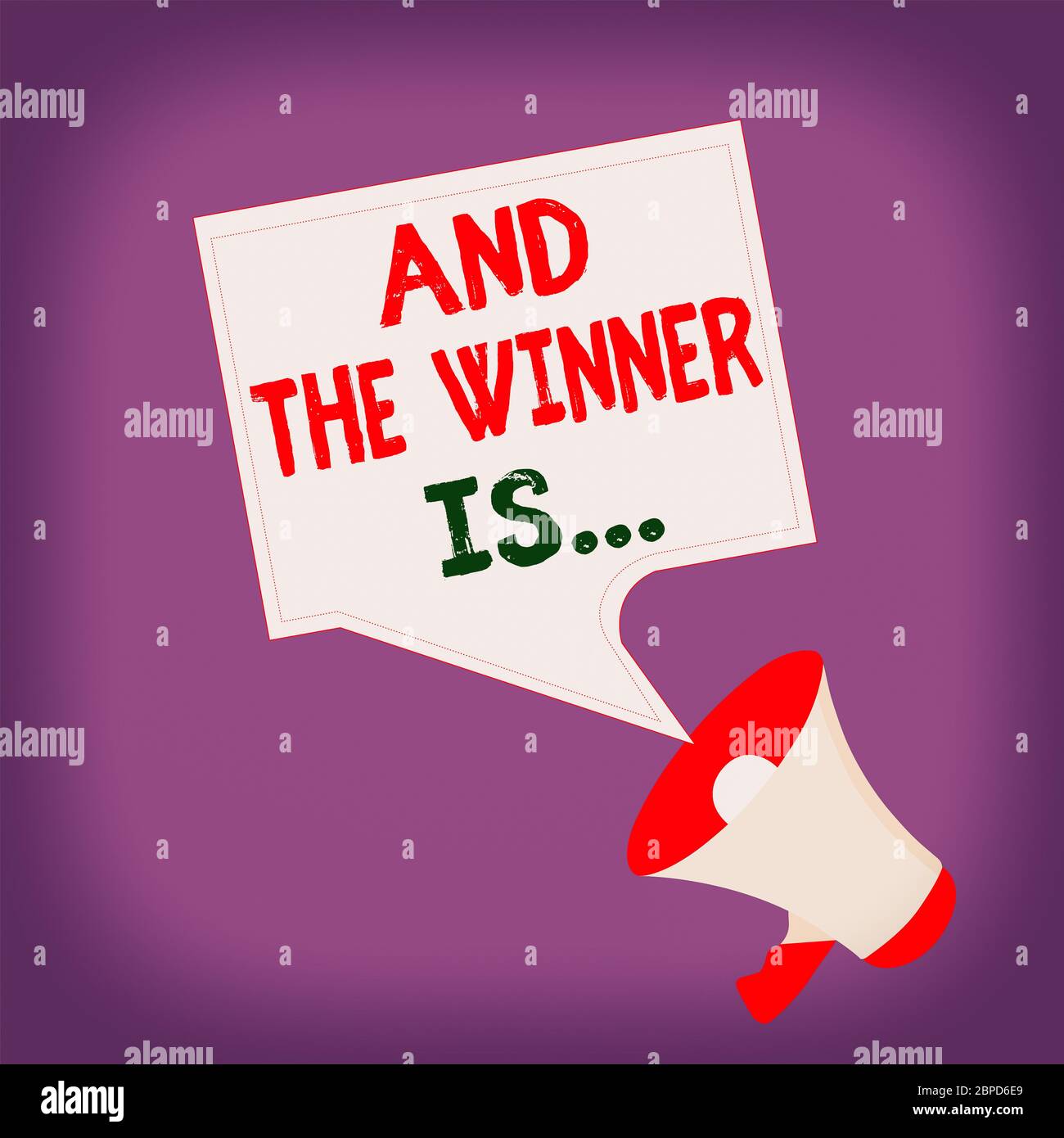 Text sign showing And The Winner Is. Business photo text announcing an ...