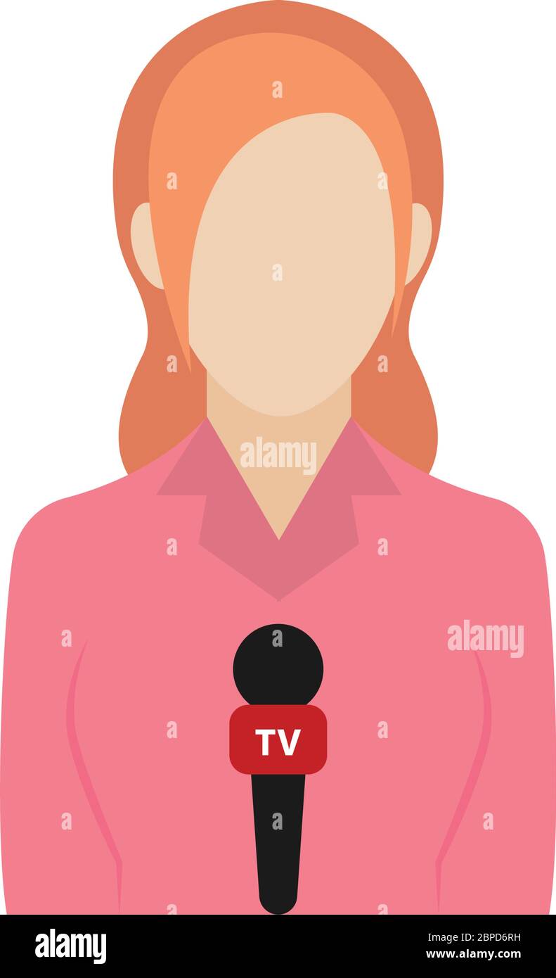 Journalist interview vector news tv hi-res stock photography and images ...