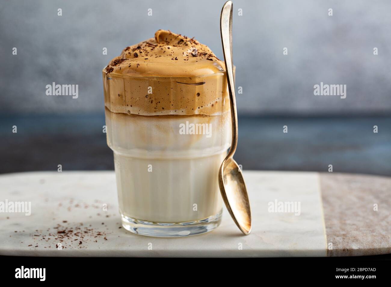 Dalgona coffee or whipped instant coffee Stock Photo - Alamy