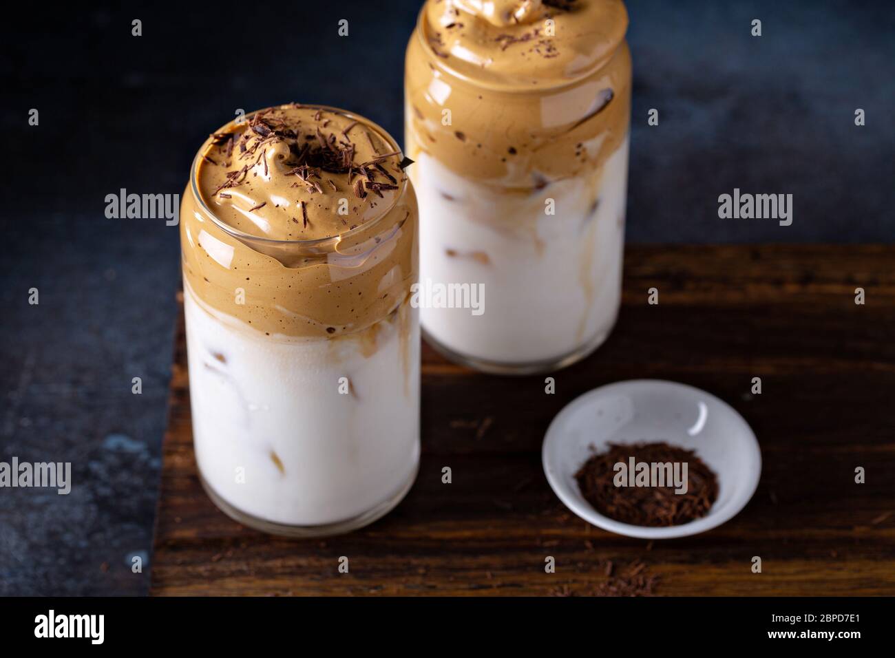 Dalgona coffee or whipped instant coffee Stock Photo - Alamy
