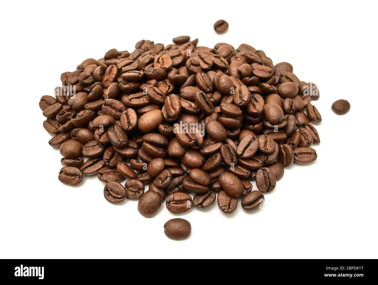 Coffee seeds on white background Stock Photo - Alamy
