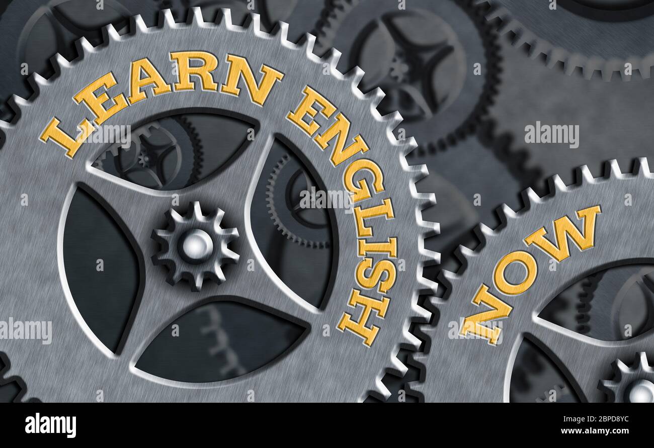 Text sign showing Learn English Now. Business photo text gain or ...