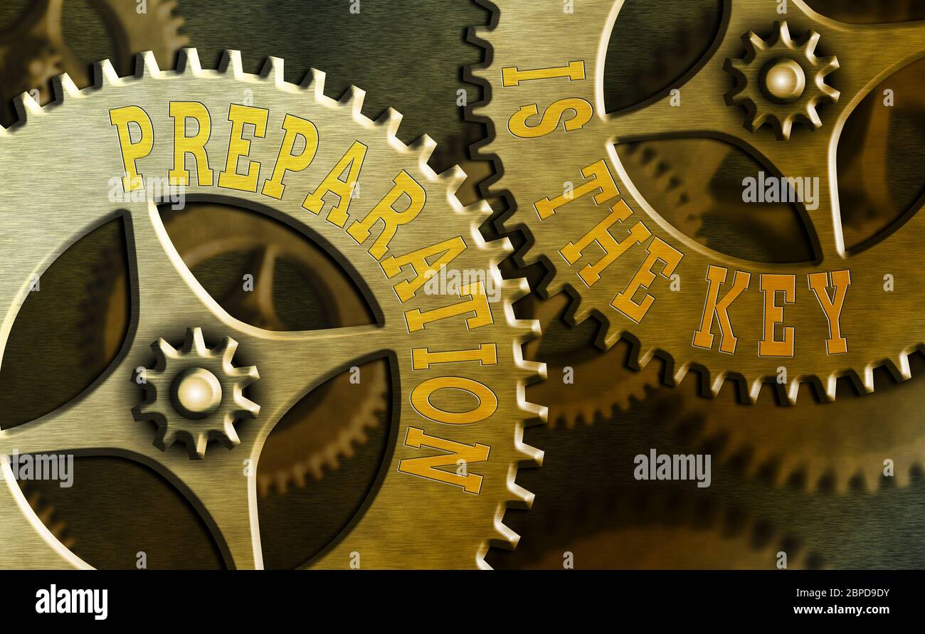 Writing note showing Preparation Is The Key. Business concept for it ...