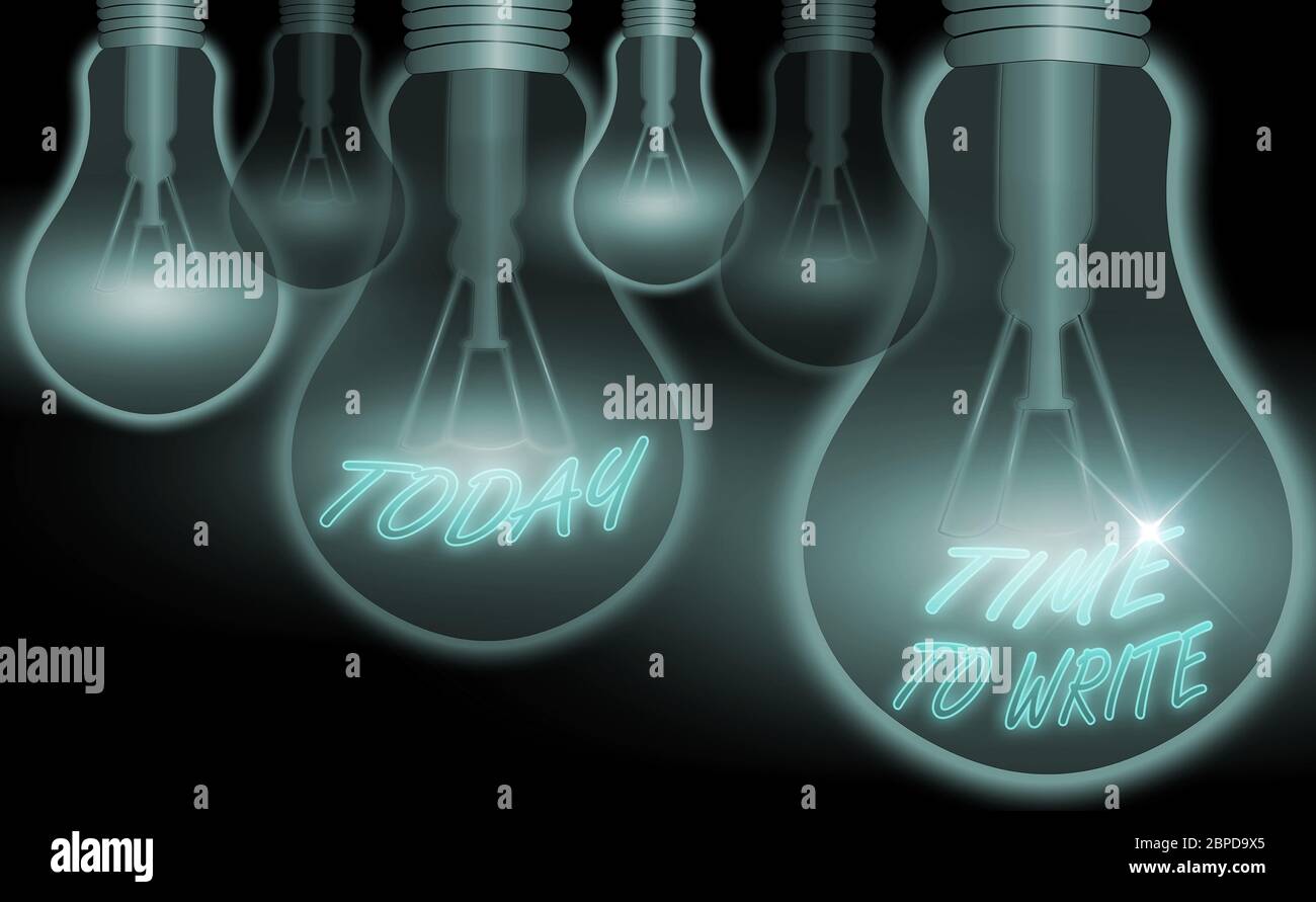 Text sign showing Time To Write. Business photo text to record ...