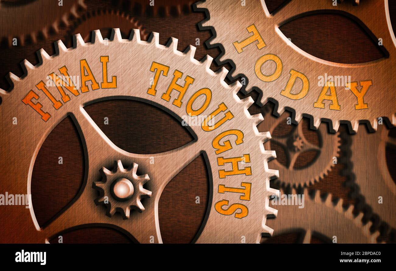 Writing note showing Final Thoughts. Business concept for the ...