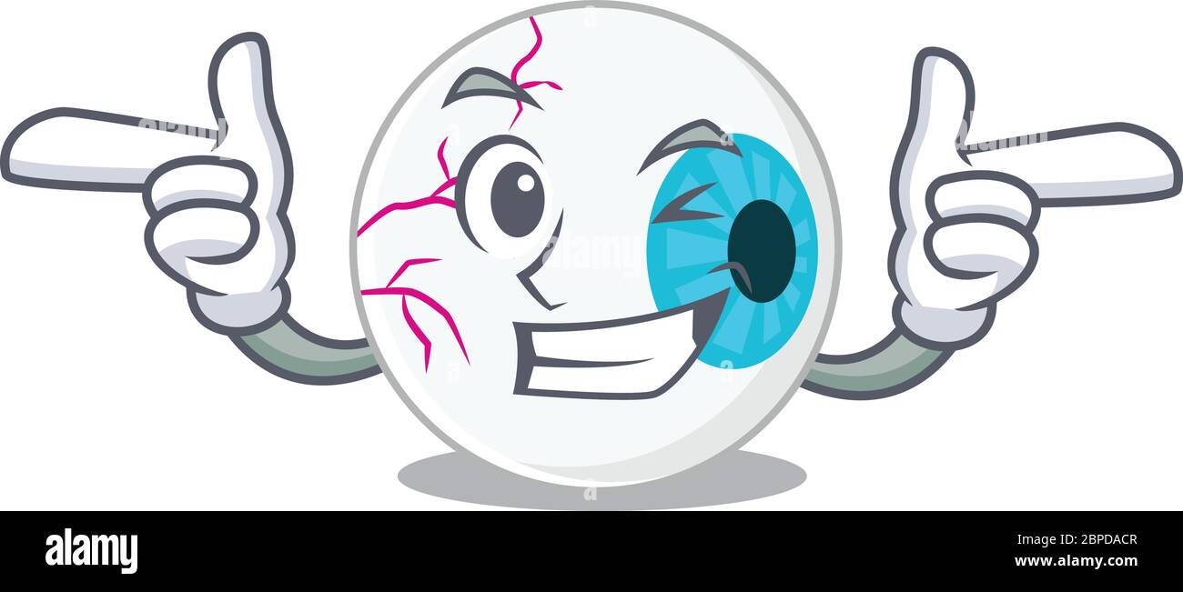 Cartoon design of eyeball showing funny face with wink eye Stock Vector ...