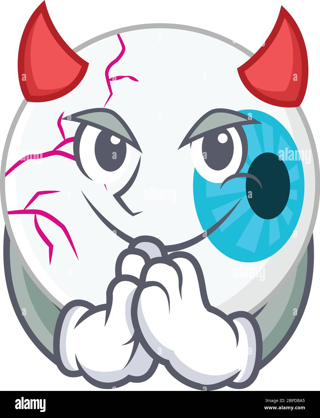 Eyeball clothed as devil cartoon character design concept Stock Vector ...