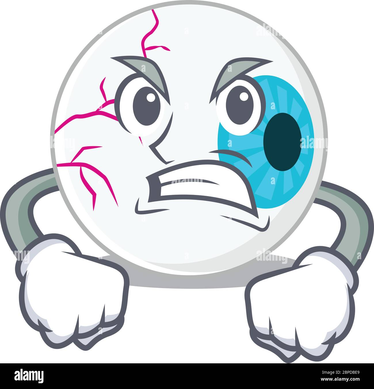 A cartoon picture of eyeball showing an angry face Stock Vector Image ...