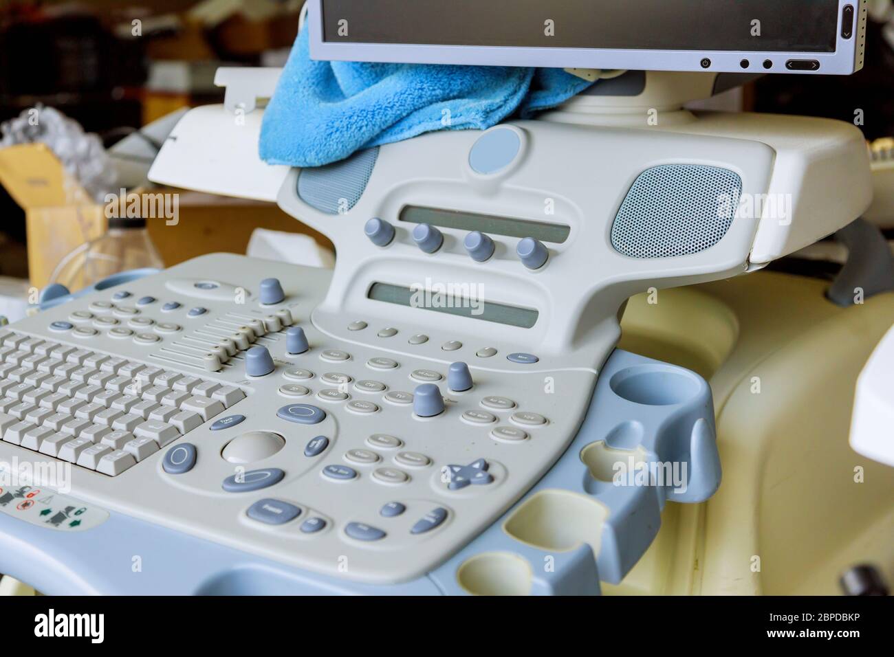 Control panel ultrasound examination of medical equipment. Selective ...