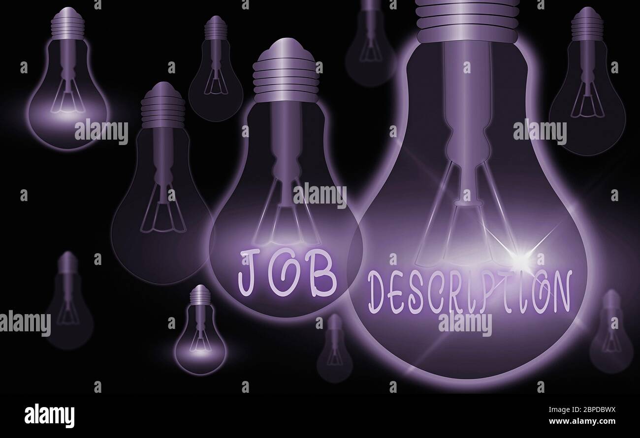 Writing note showing Job Description. Business concept for a formal ...