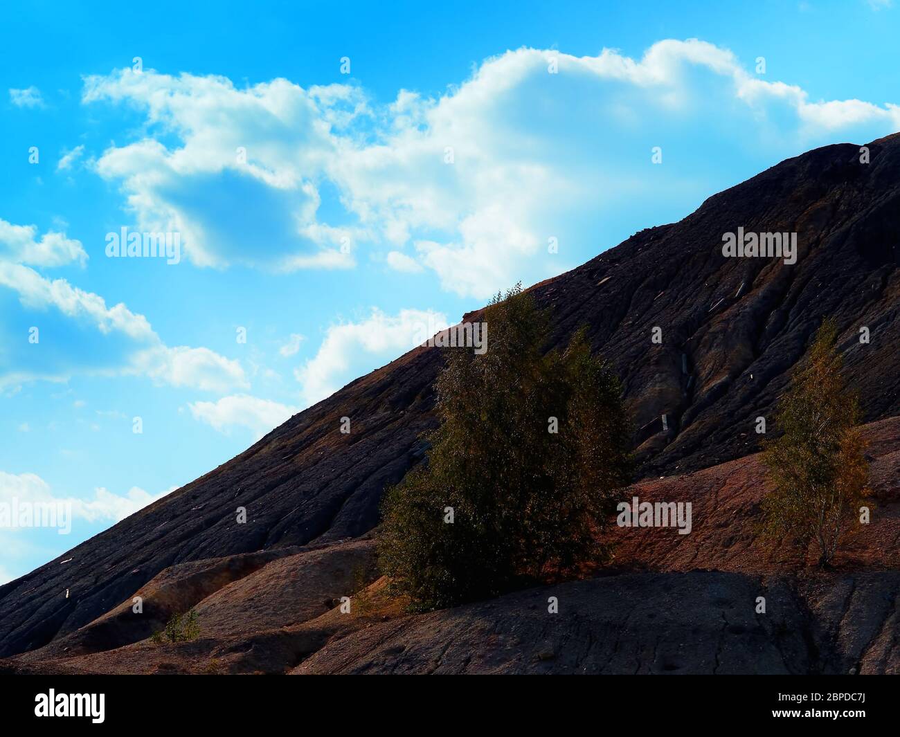 Sandy mountain slope landscape background Stock Photo - Alamy