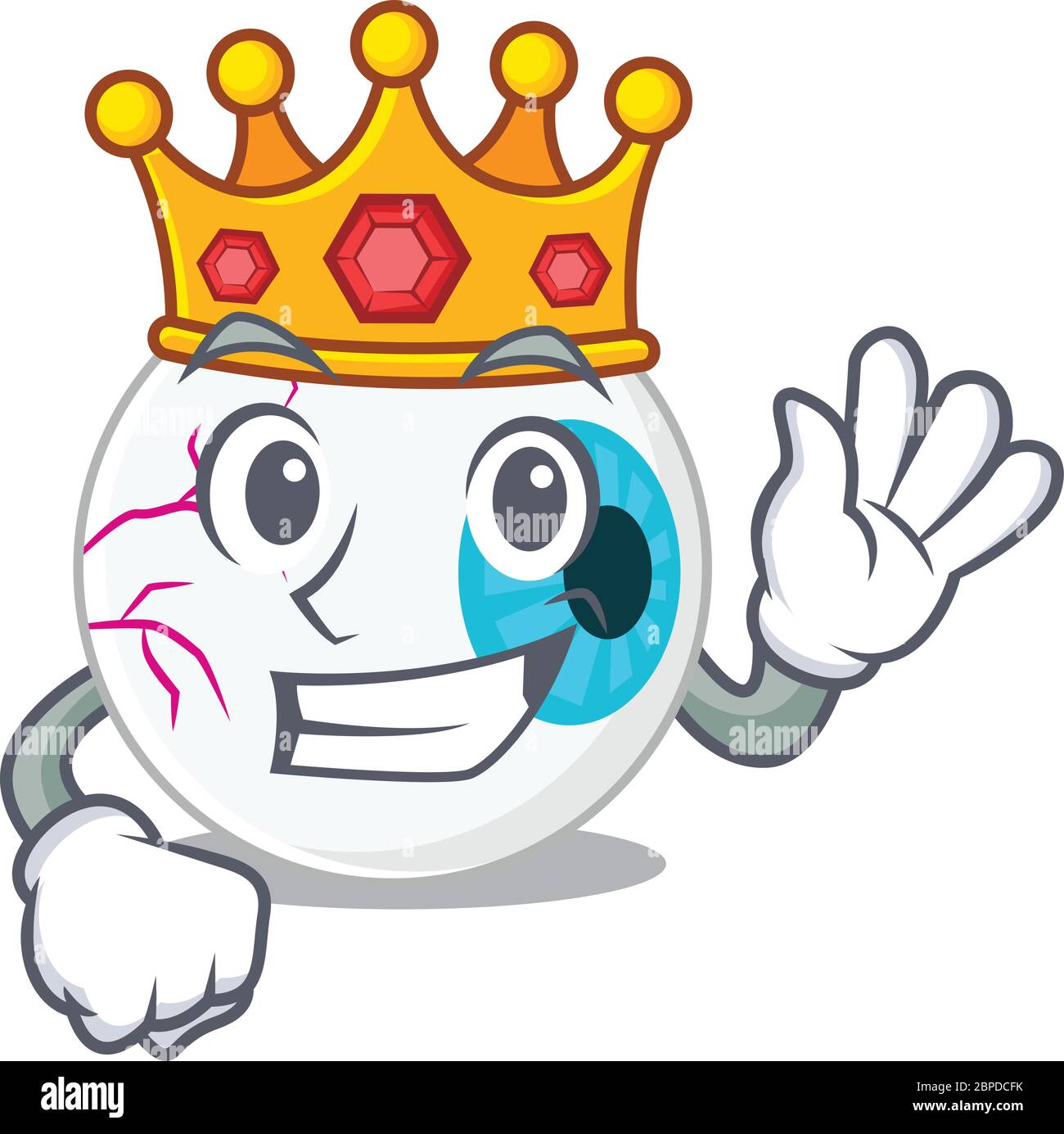 A Wise King of eyeball mascot design style with gold crown Stock Vector ...