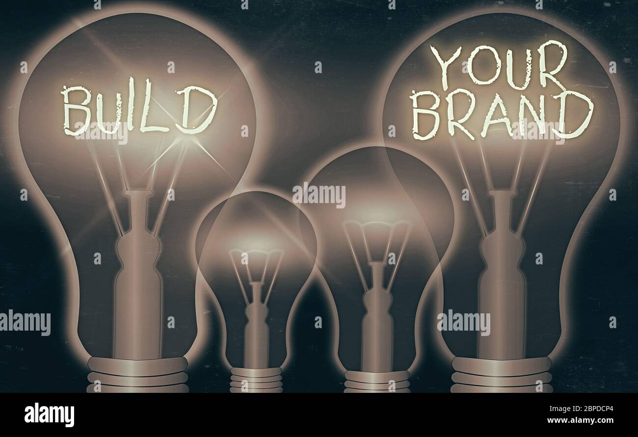 Writing note showing Build Your Brand. Business concept for enhancing ...