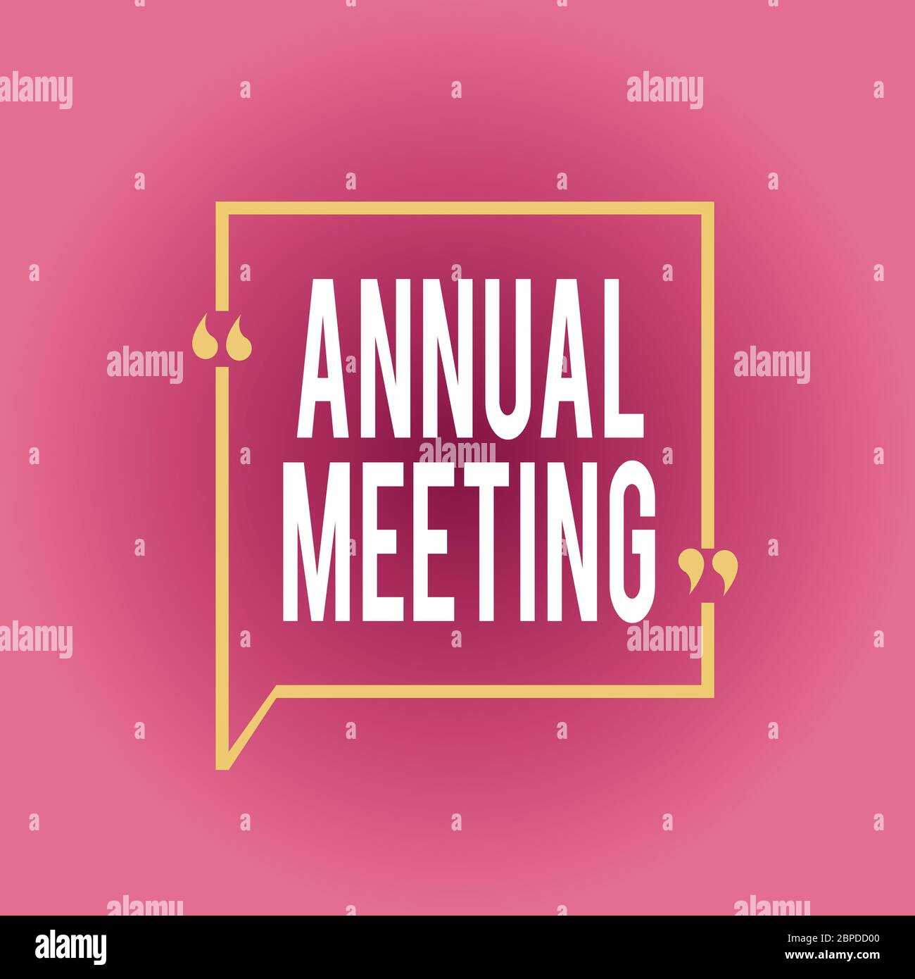 Writing note showing Annual Meeting. Business concept for yearly ...