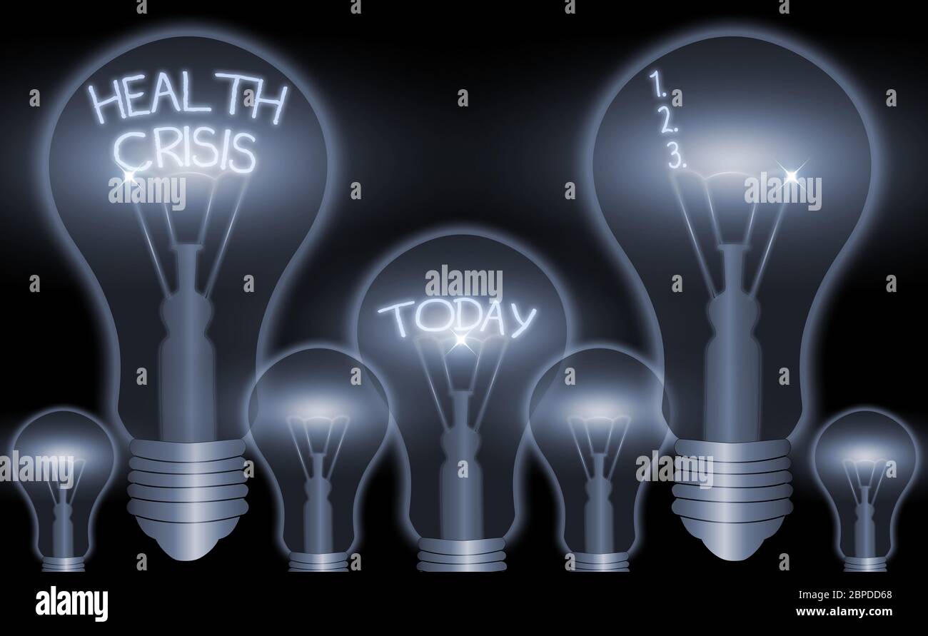 Handwriting text writing Health Crisis. Conceptual photo fitness ...