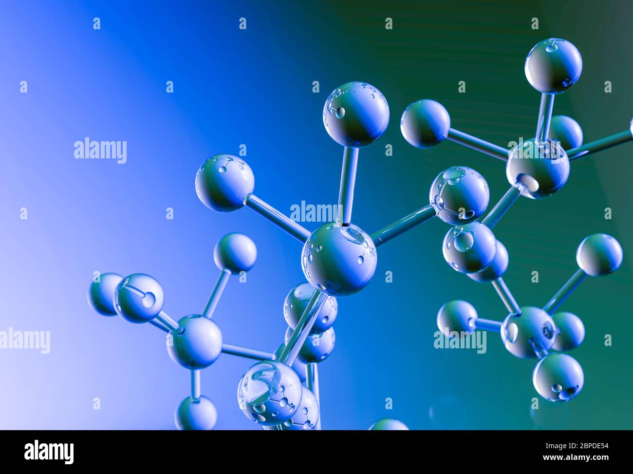 3d rendering of Science background with molecule or atom, Transparent ...