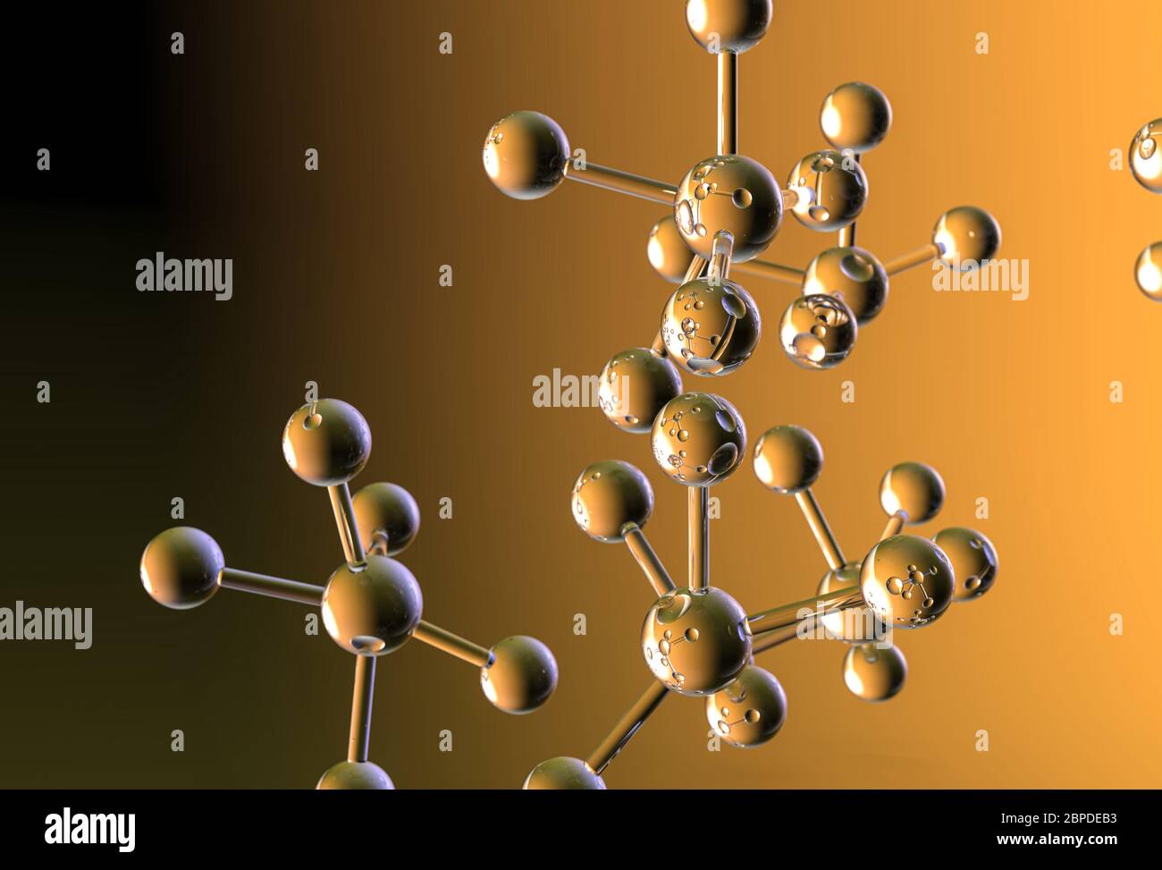 3d rendering of Science background with molecule or atom, Transparent ...