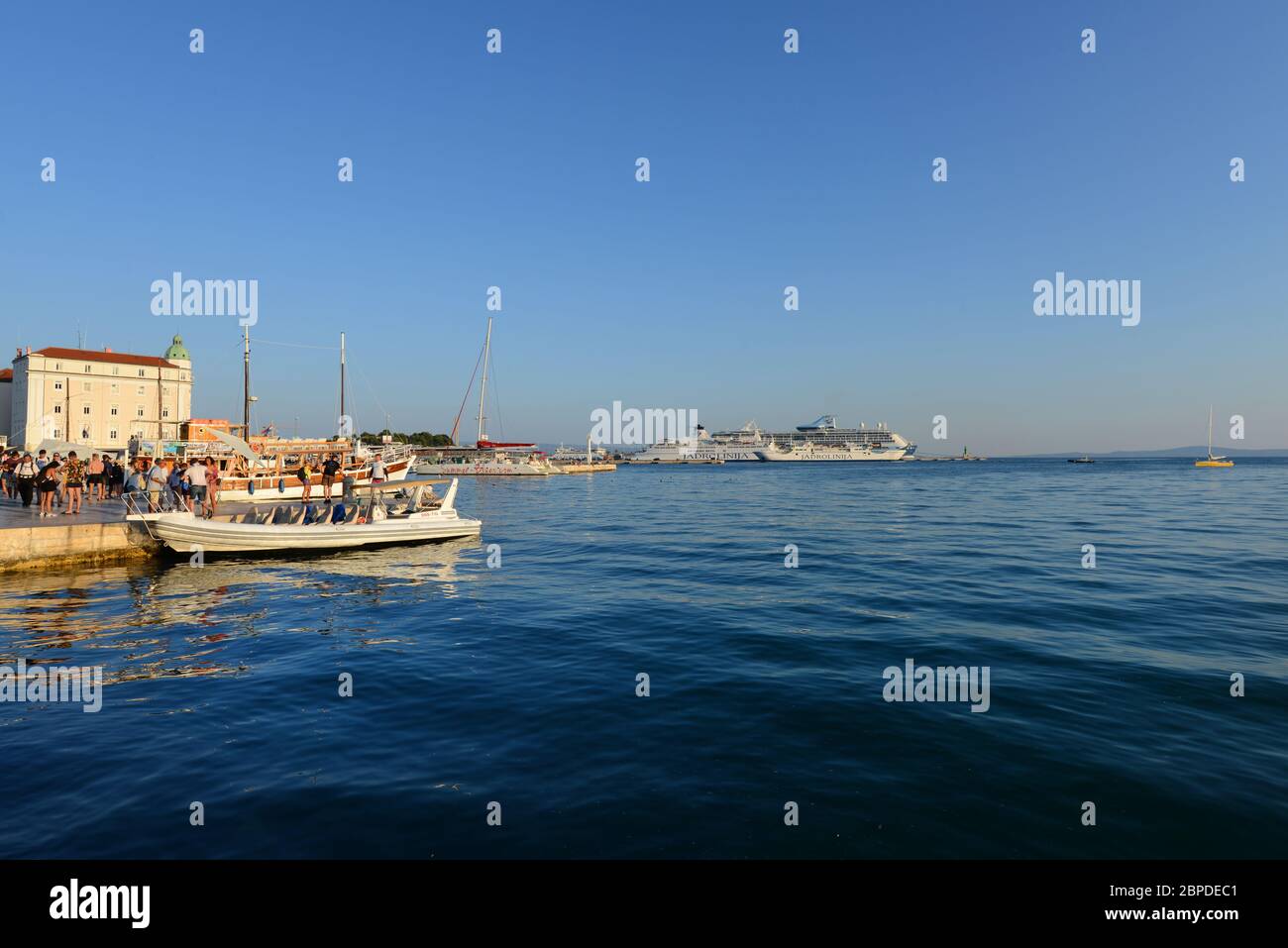 The beautiful building along the waterfront in Split, Croatia Stock ...