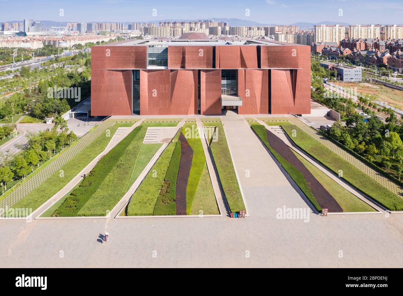Aerial view of the new Yunnan Provincial Museum in Kunming, China Stock ...