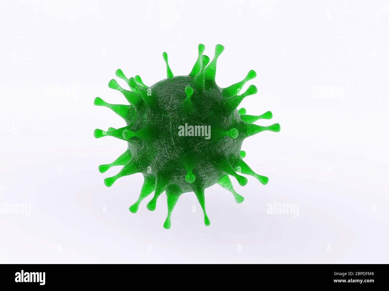 3d rendering of healthcare and medicine Concept. Green Virus or ...